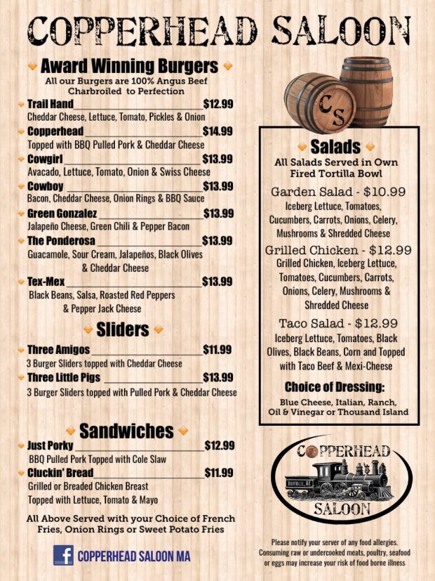 Restaurant Menus | CHOP SHOP PUB